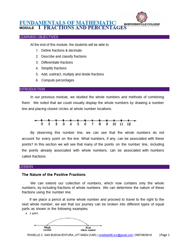 Funmath Module 2 - Fractions and Percentages | PDF | Numbers | Abstract Algebra