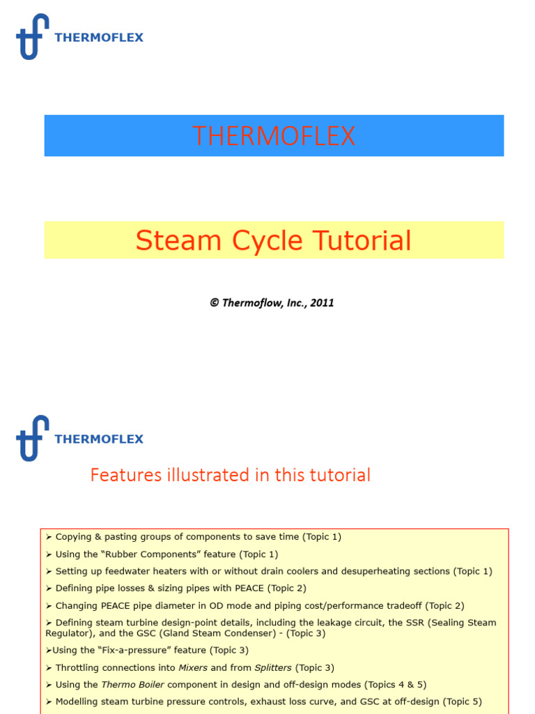 THERMOFLEX SteamCycle | PDF | Boiler | Turbine