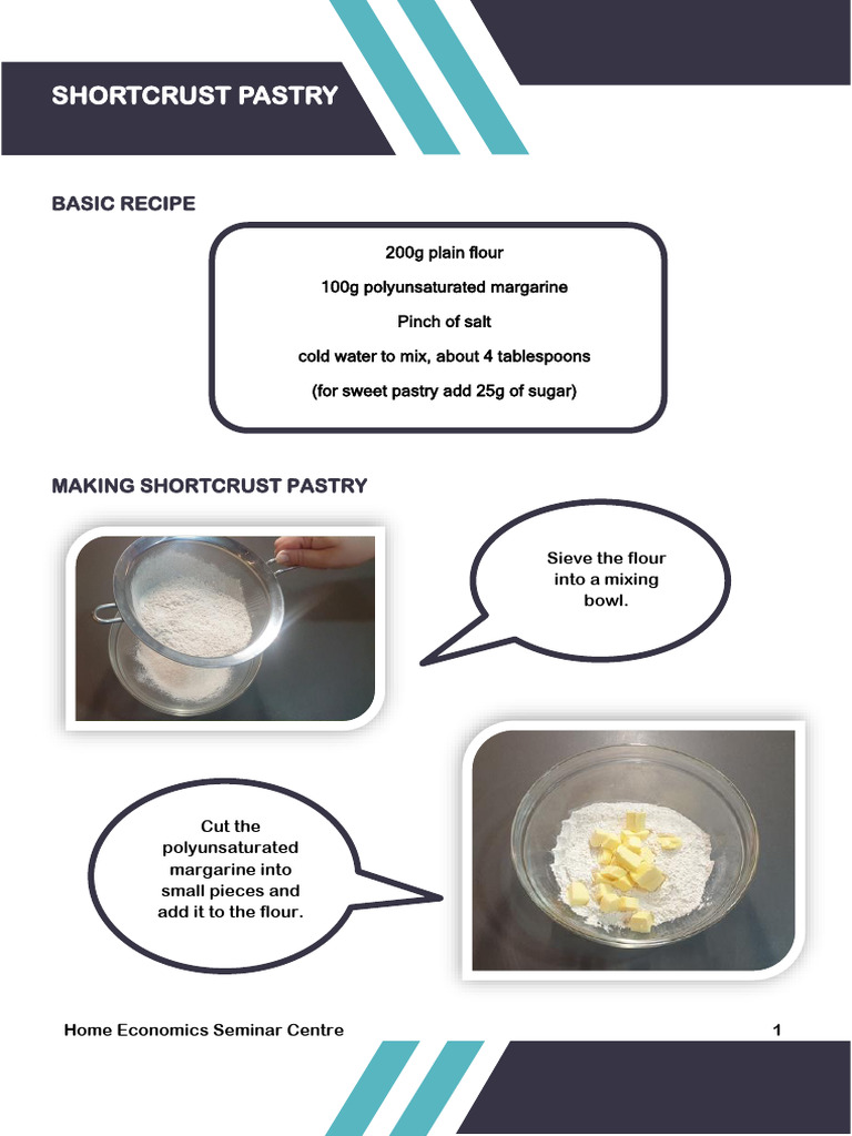 Shortcrust Pastry Recipe Guide | PDF