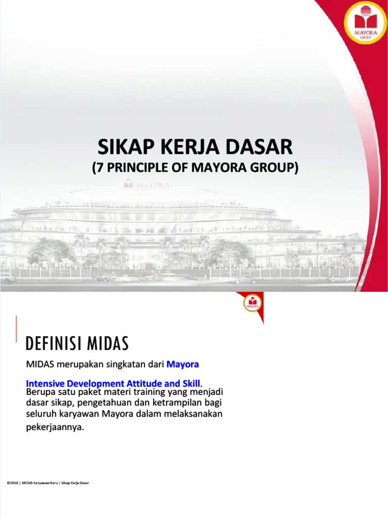 PDF Sikap Kerja Dasar 7 Principle of Mayora Group - Compress | PDF | Bisnis