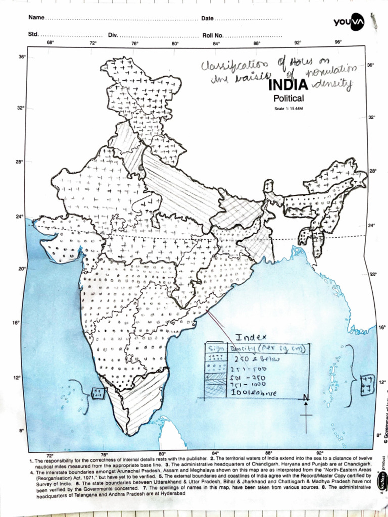 India Map Based On Population Density | Download Free PDF | Geographic ...
