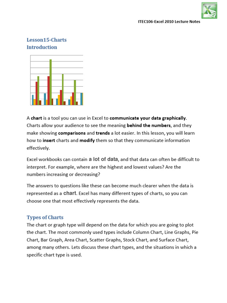 Excel 6 Pdf Chart Cartesian Coordinate System