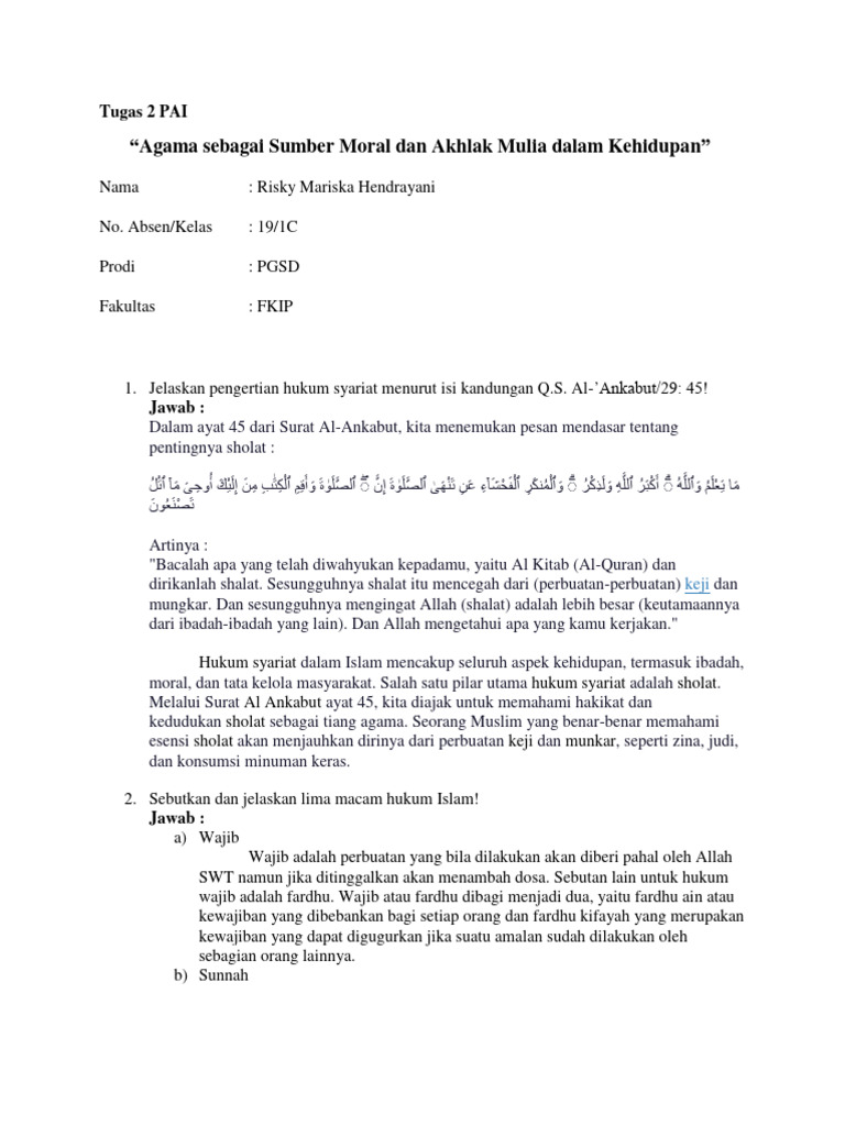 Tugas 2 PAI | PDF