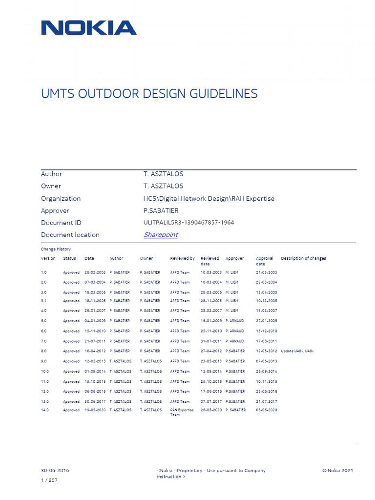 Umts Outdoor RF Design Guidelines | Download Free PDF | High Speed Packet Access | Electronics