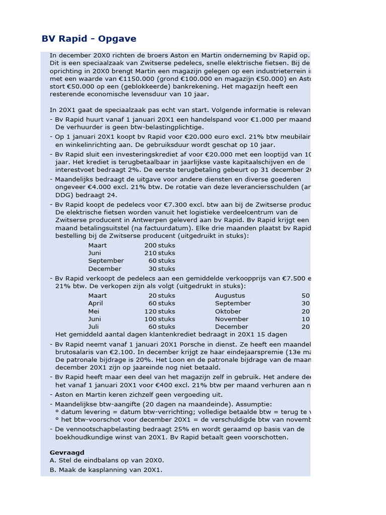 BV Rapid - Oplossing | PDF