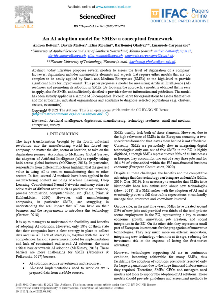 AI Readiness for SMEs | PDF | Artificial Intelligence | Intelligence (AI) & Semantics