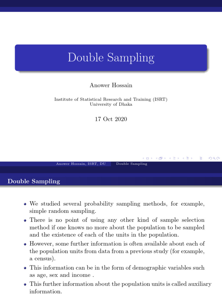Advanced Sampling Techniques | PDF