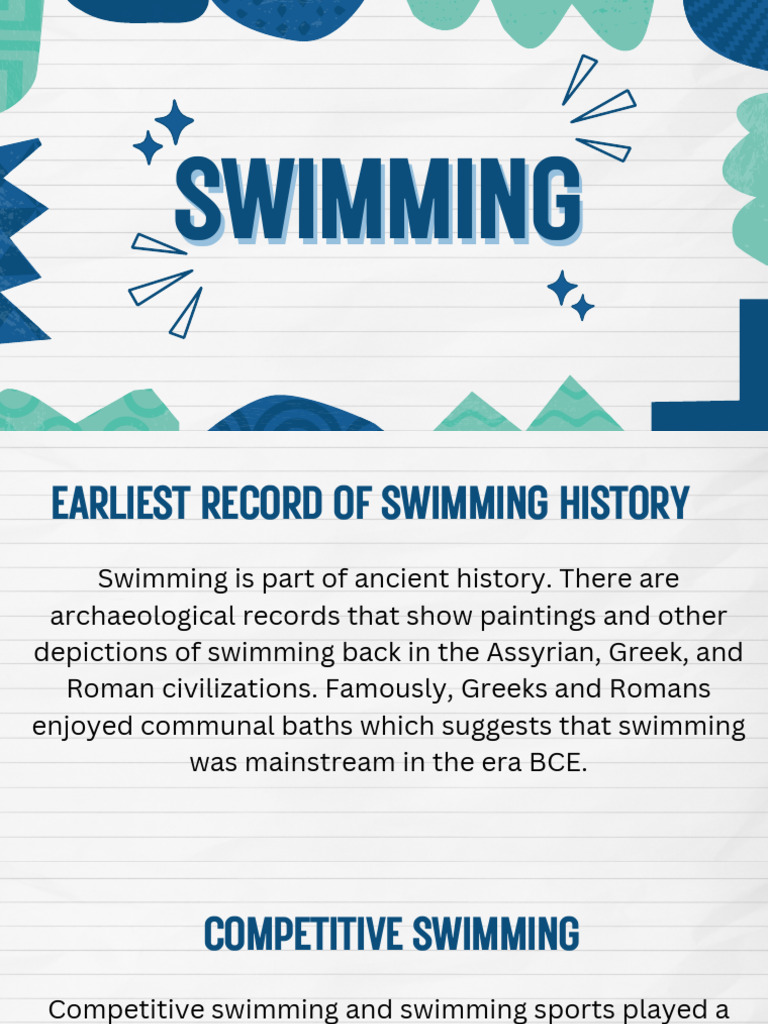 History and Benefits of Swimming | PDF | Swimming (Sport) | Swimming