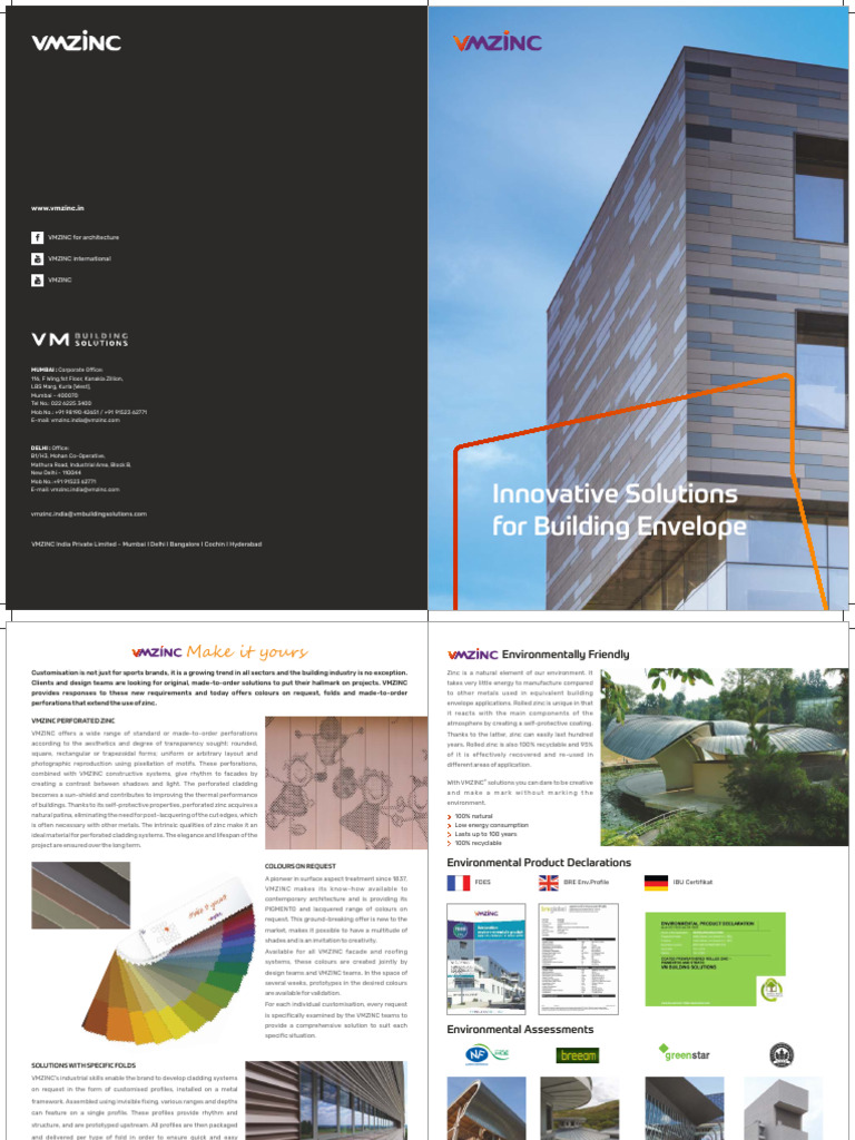 VMZINC Catalog Final | PDF | Building Engineering | Materials