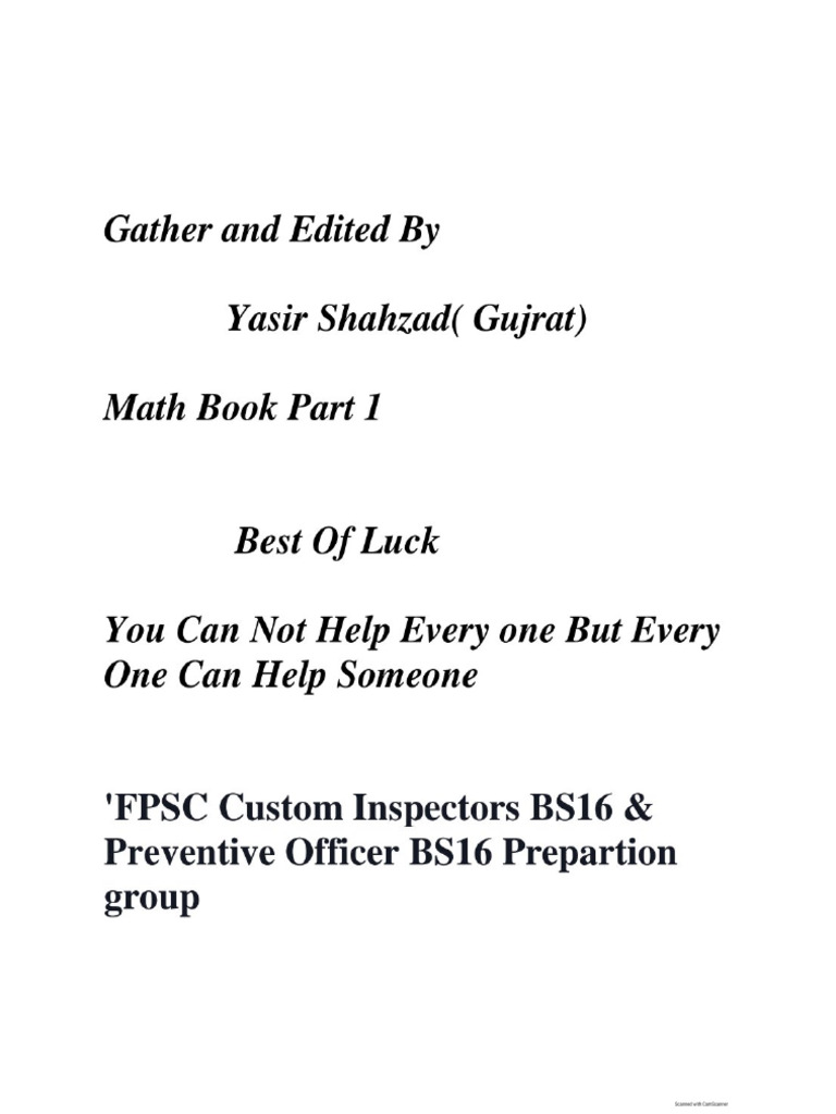 Basics Math Problems With Solutions | PDF