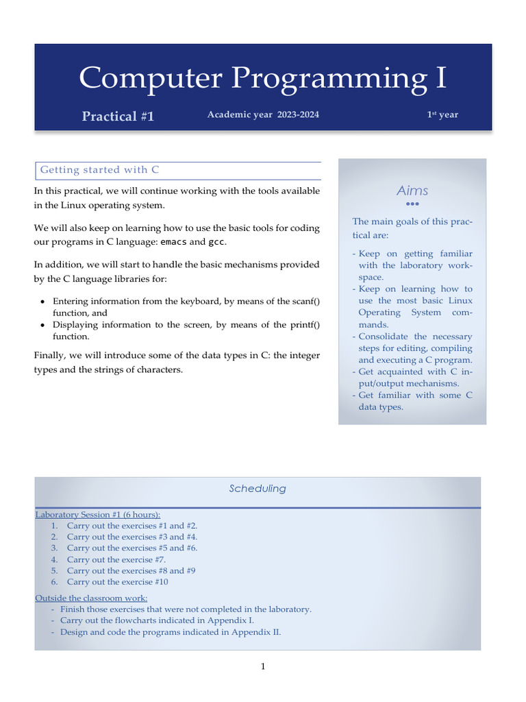 PI Practical 01 2324 | PDF | Computer Program | Programming