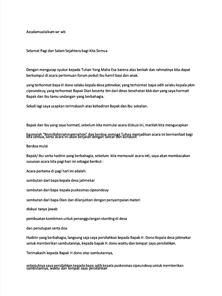 PDF Teks MC Forum Peduli Bumil - Compress | PDF