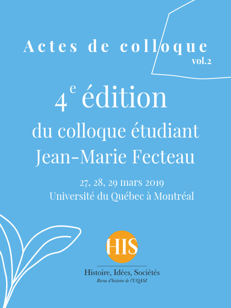 Actes de Colloque: 4 Édition | PDF