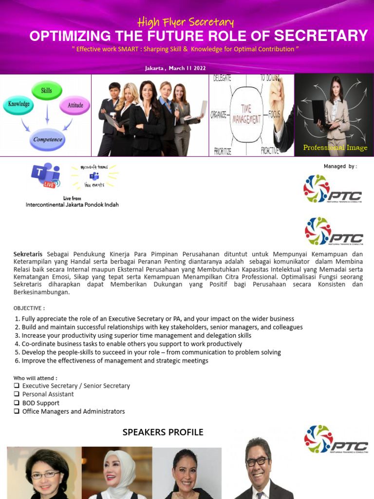 Agenda High Flyer Secretary | PDF | Communication | Cognition