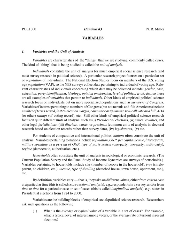 #3 Variables | PDF | Level Of Measurement | Categorical Variable