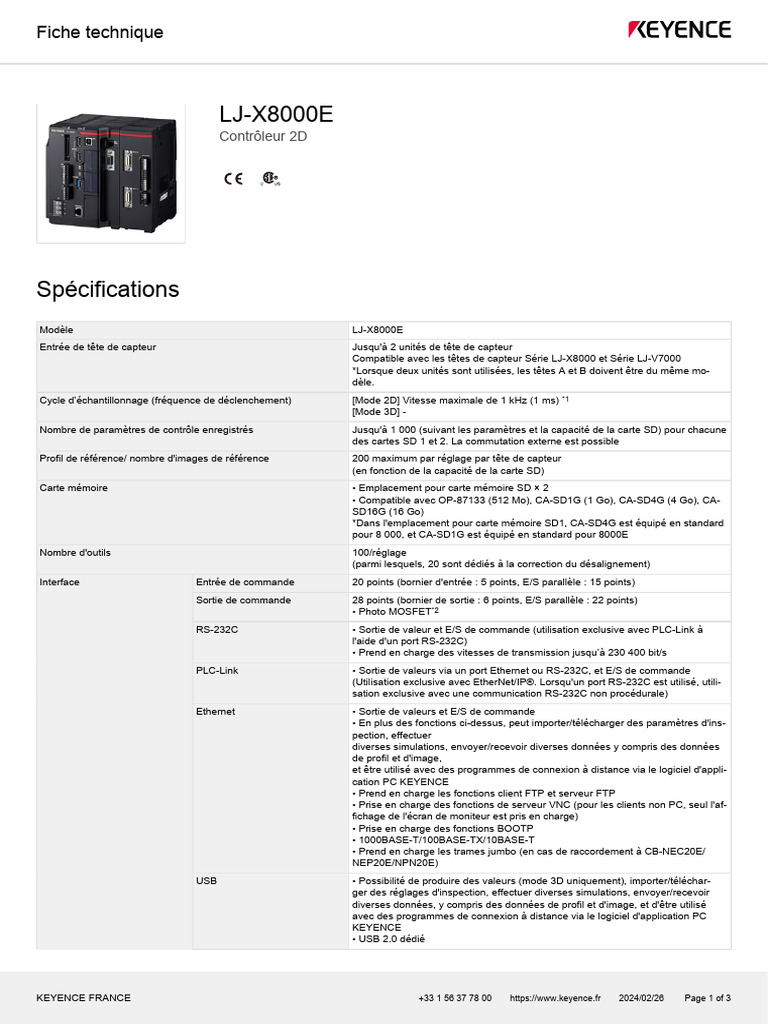 LJ-X8000E Datasheet | PDF