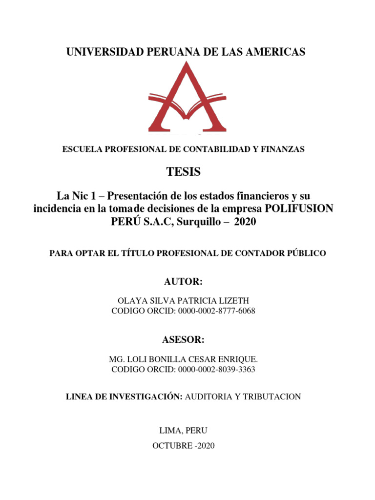 1 - Tesis Patricia Lizeth Olaya Silva | PDF