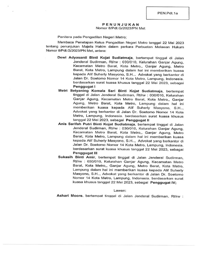 Penunjukan Panitera | PDF