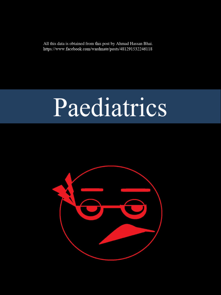Paeds Guidelines Ahmed Hassan | PDF | Edema | Clinical Medicine