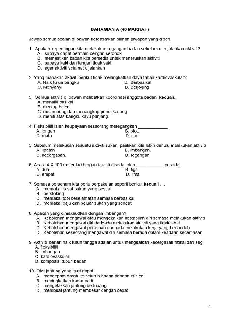Penilaian Sumatif PJPK T4 2021 | PDF