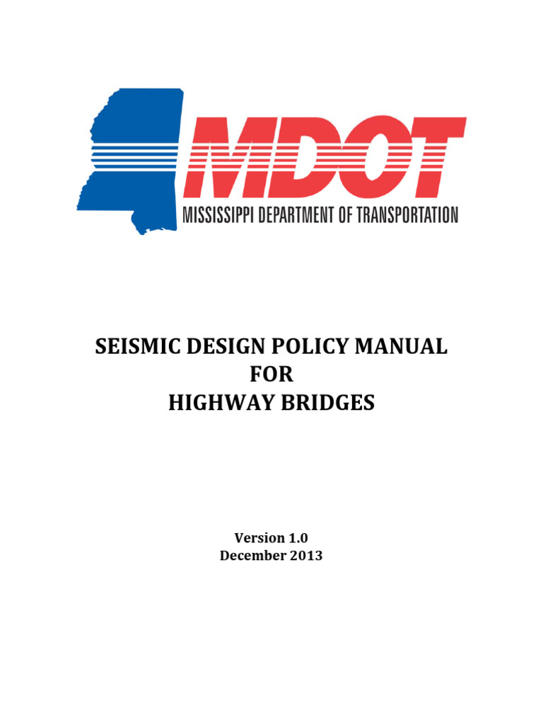 MDOT Seismic Design Policy Manual For Highway Bridges | PDF | Deep Foundation | Earthquake ...