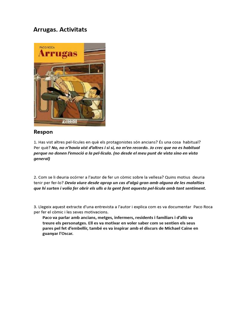 Activitat Arrugas | PDF