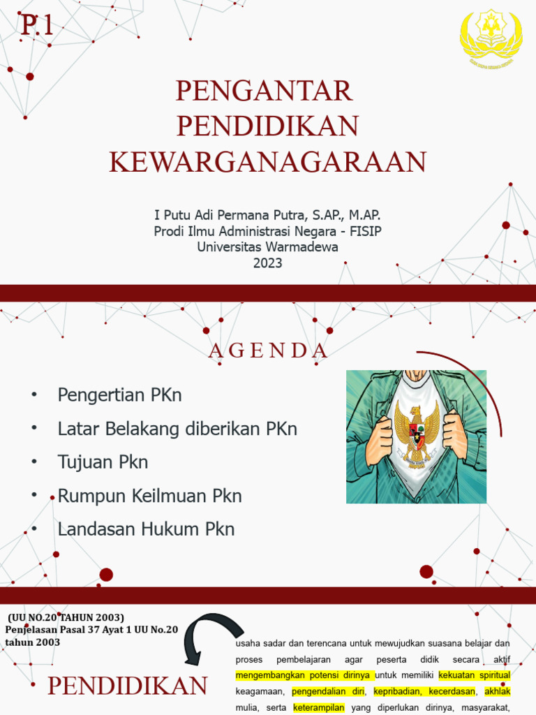 Topik 1 Pengantar PKN | PDF
