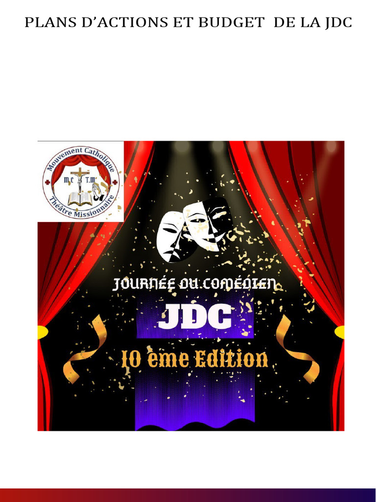 Plans D Actions Et Budget JDC 2024 | PDF