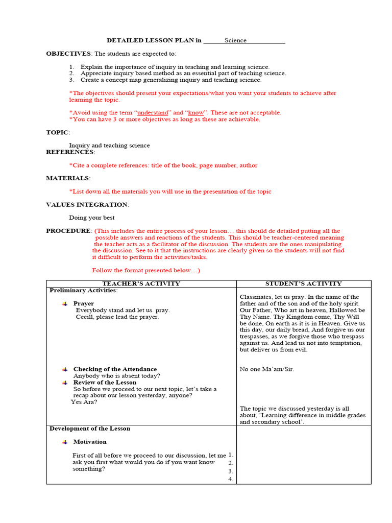 LESSON-PLAN Demo | PDF