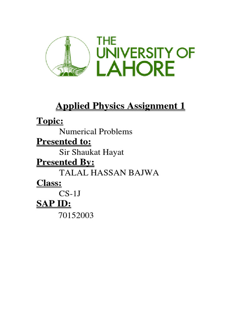 Physics Assignment 2 Pdf Electric Field Electron