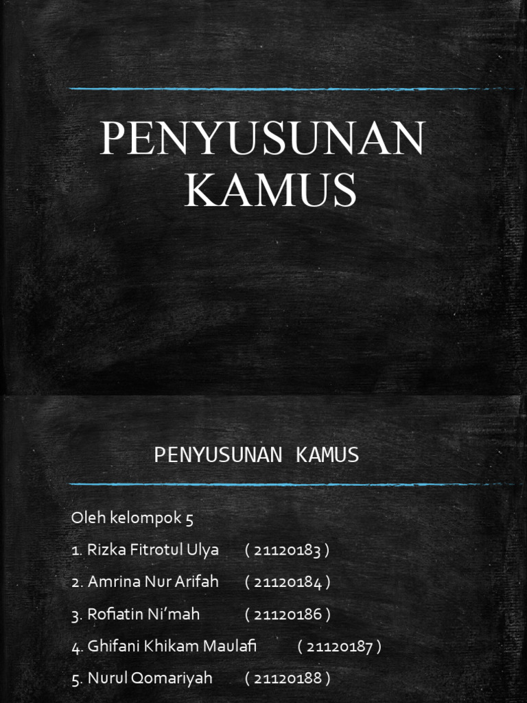 Kdbsi Penyusunan Kamus. | PDF | Karier & Perkembangan