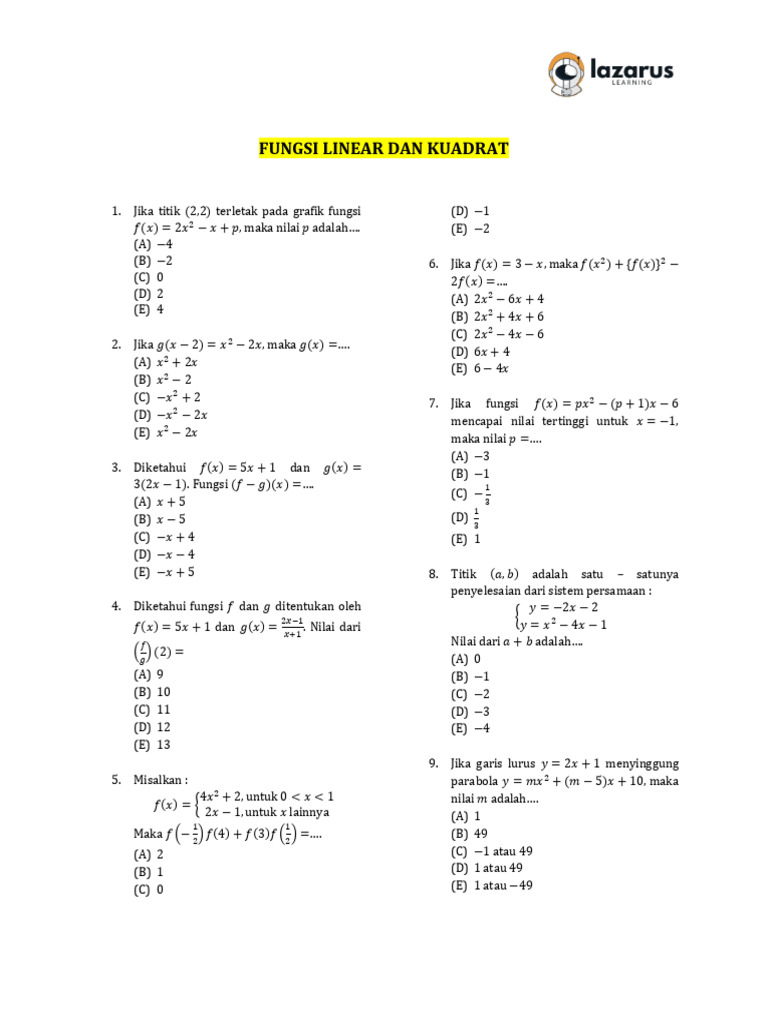 Airdrop 010 Fungsi Linear | PDF