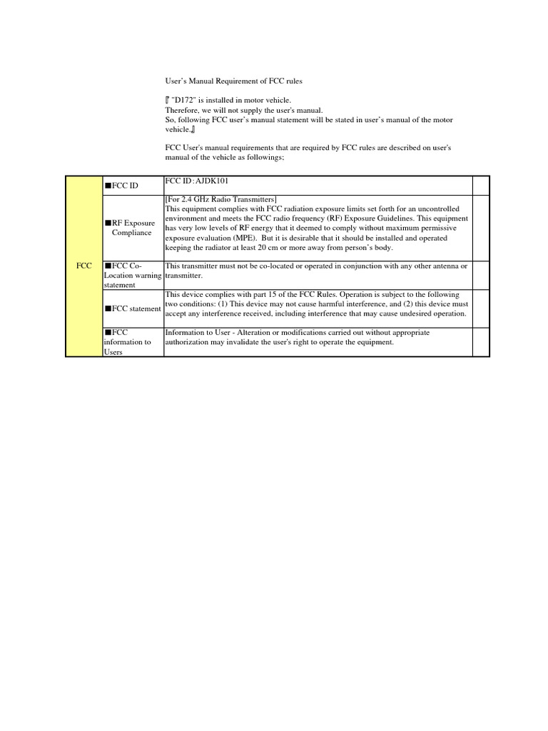 K101 MAIN UNIT User Manual | PDF