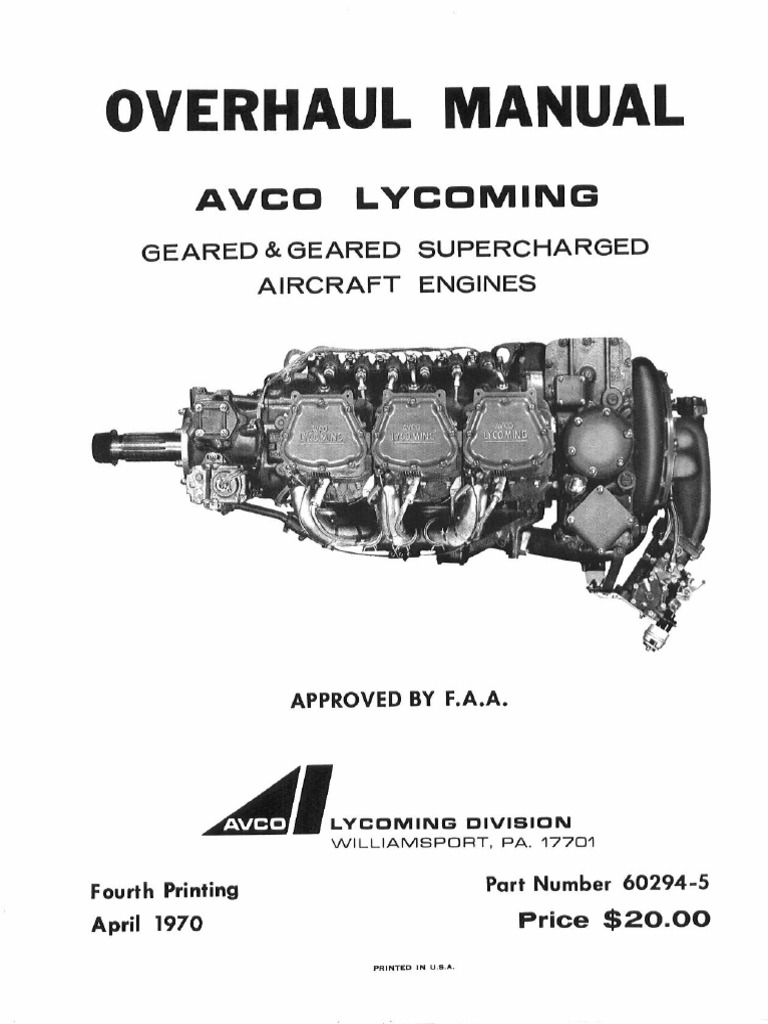 Overhaul Manual - Geared & Geared Supercharged Engines | PDF | Piston ...