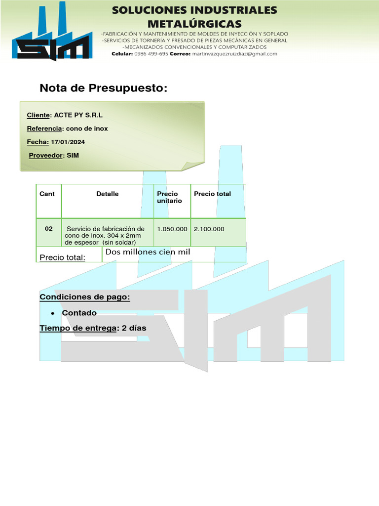 Acte SRL 2 Conos Inox | PDF | Finanzas y dinero | Hogar, jardinería y ...