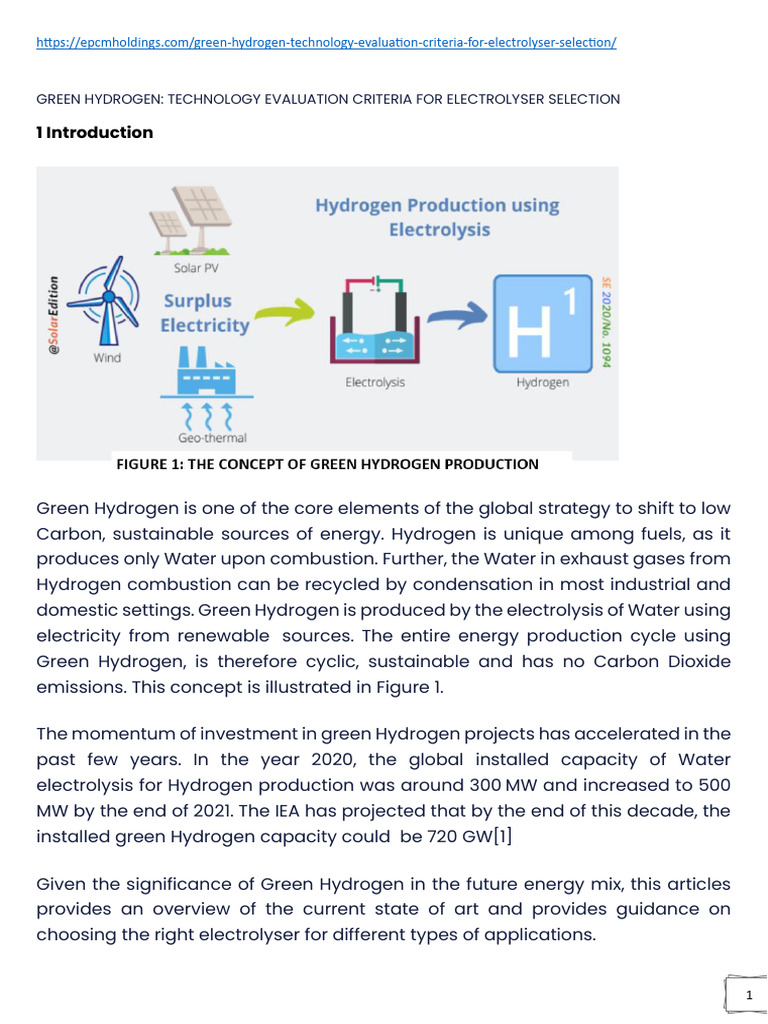 HYDROGEN | PDF | Electrolyte | Anode