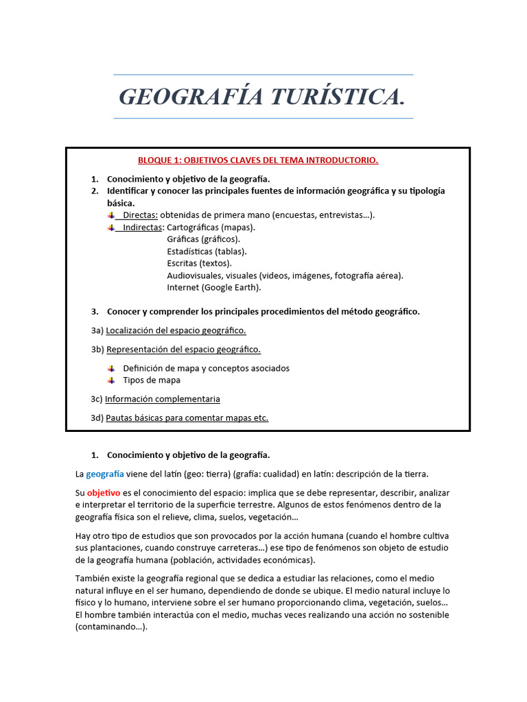 Geografía Turística | PDF