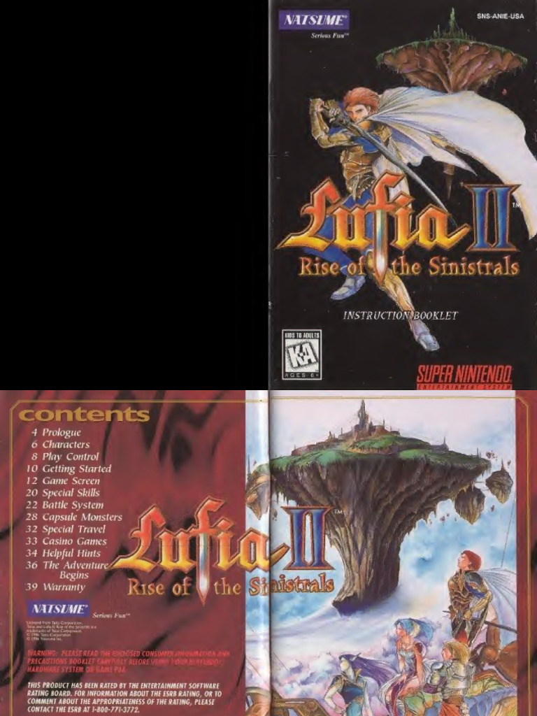 Lufia II - Rise of The Sinistrals (USA) - Text | PDF
