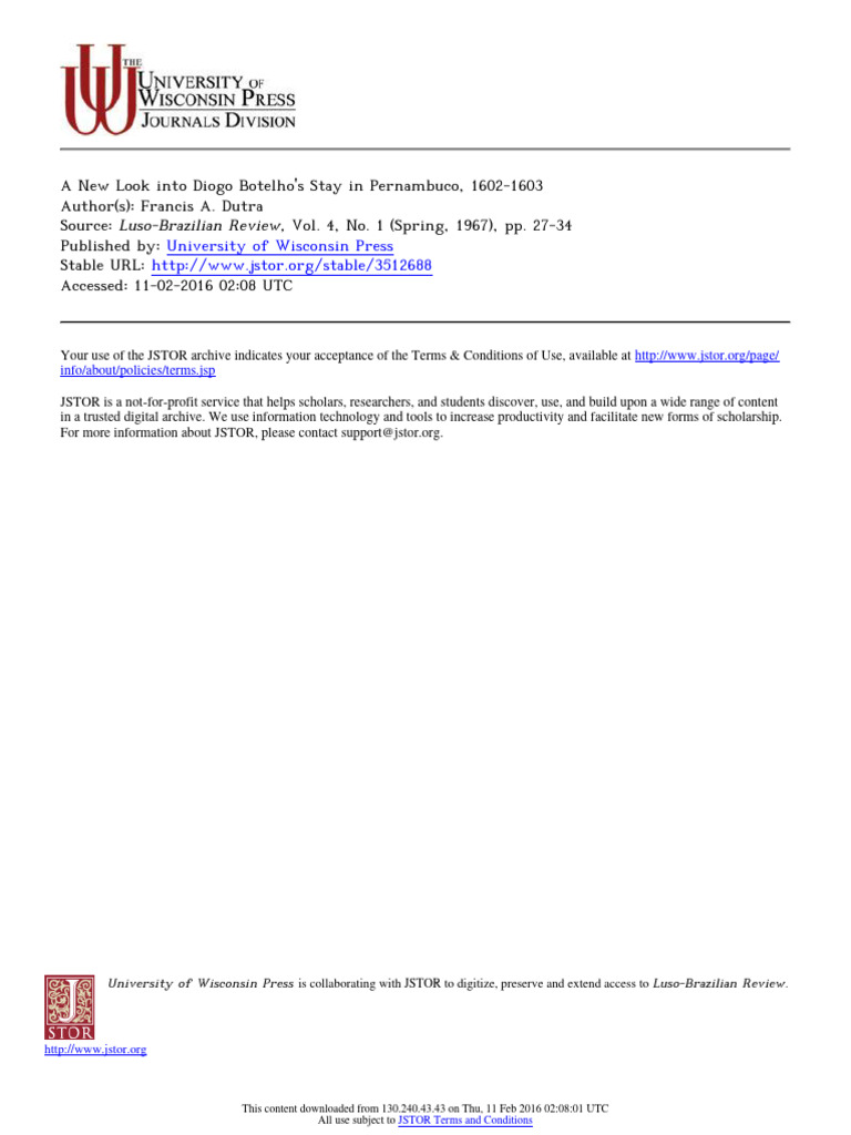 Diogo Botelho Francis Dutra | PDF | Portugal | Brazil