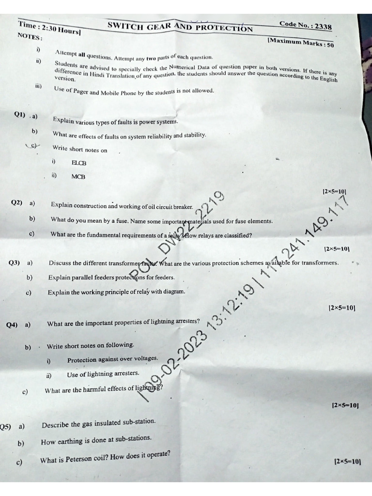 Bteup SGP Original Paper 2023 | PDF