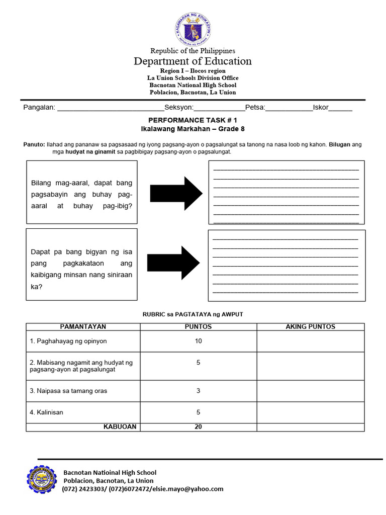 g8 PT Second Grading | PDF