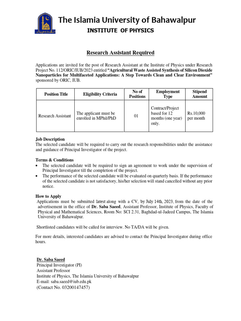 Ra Ad Oric Project DR Saba | PDF | Science & Mathematics