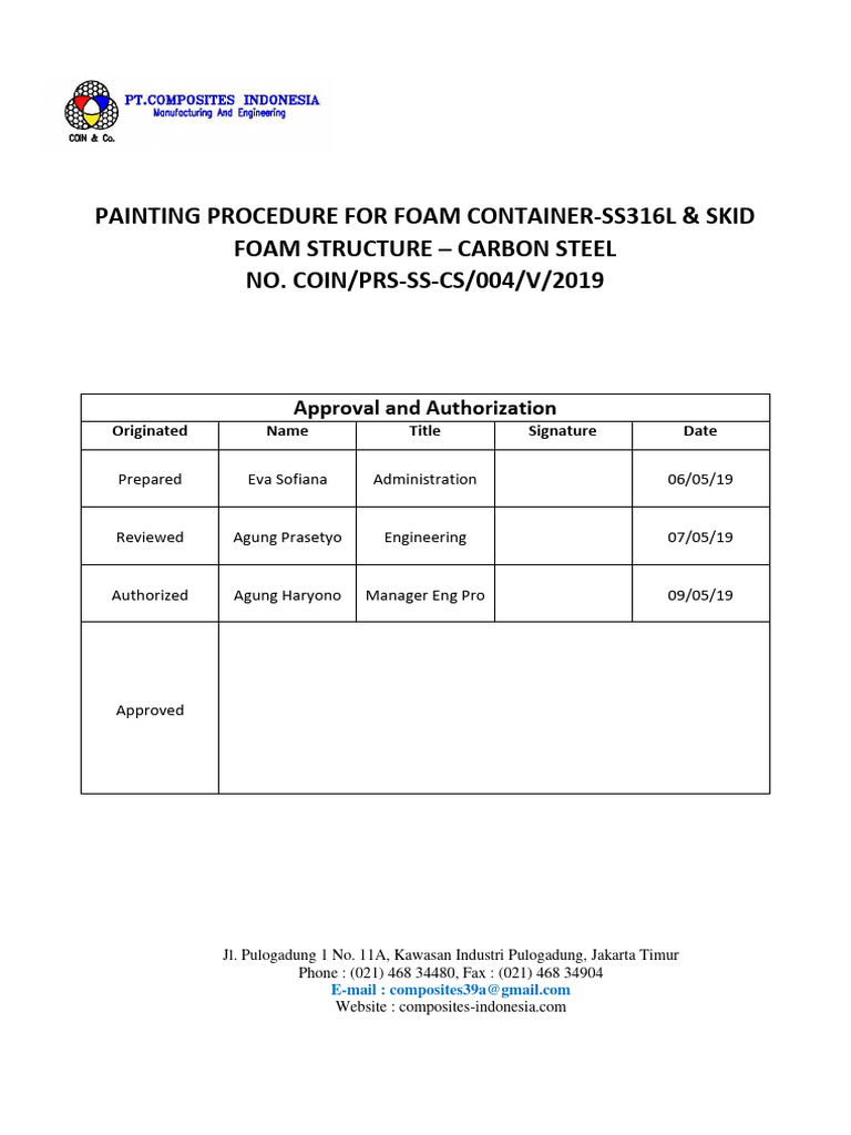 Painting Procedure Manufacture | Download Free PDF | Paint | Abrasive