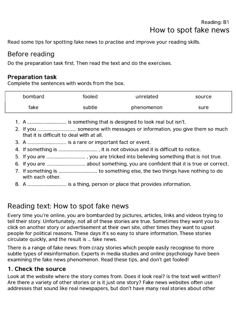 How To Spot Fake News | PDF How To Spot Fake News | PDF