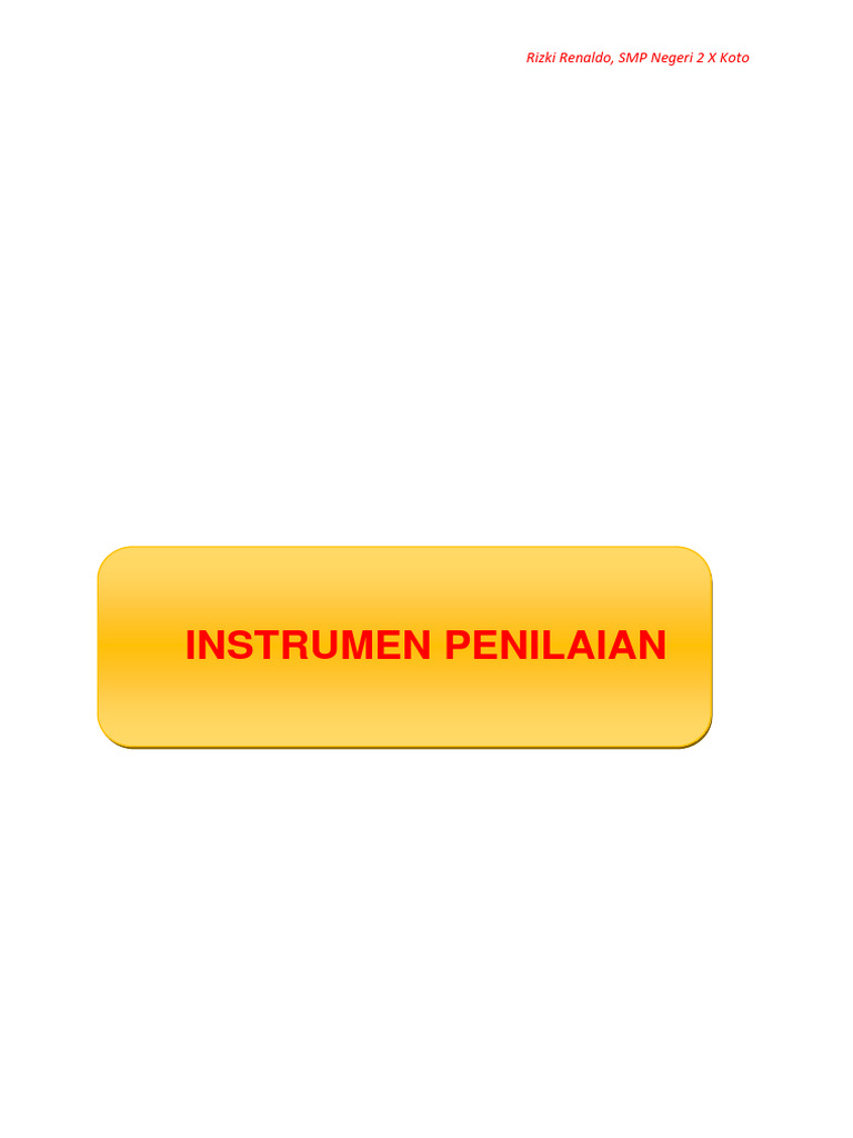 Instrumen Penilaian PAI SMPN 2 X Koto | PDF | Karier & Perkembangan