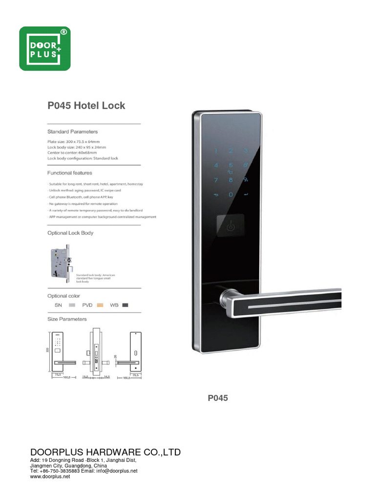 Smart Lock TECHNICAL SHEET | PDF | Computers