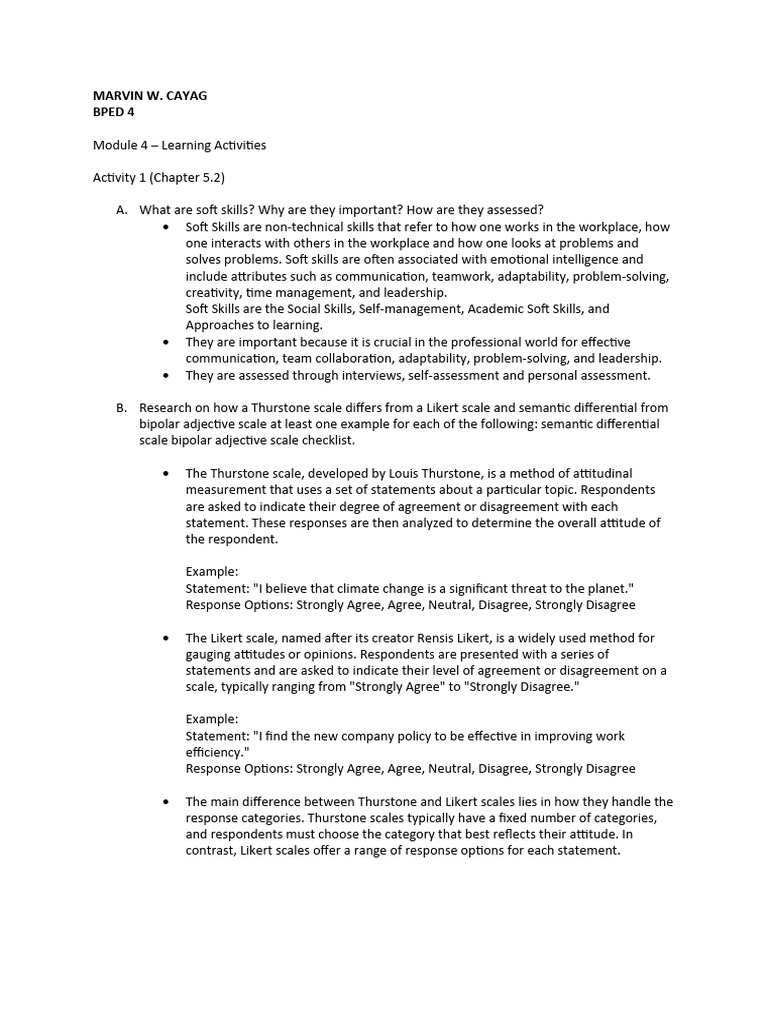 Module 4 Learning Activity | PDF | Rubric (Academic) | Educational Assessment