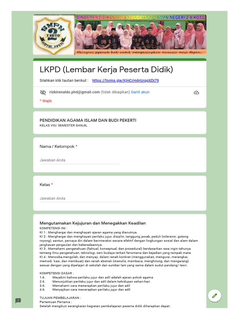 Contoh LKPD (Lembar Kerja Peserta Didik) Persiapan UKIN Mahasiswa PPG Daljab | PDF