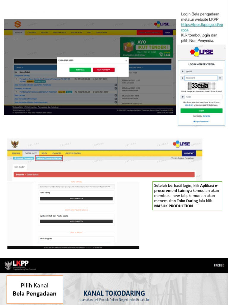 Login User Bela Pengadaan (Proses Integrasi SSO) - Opt | PDF