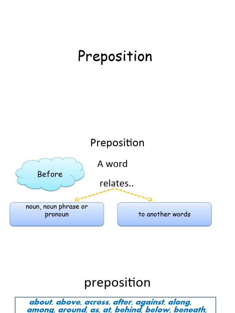Preposition | PDF | Preposition And Postposition | Noun